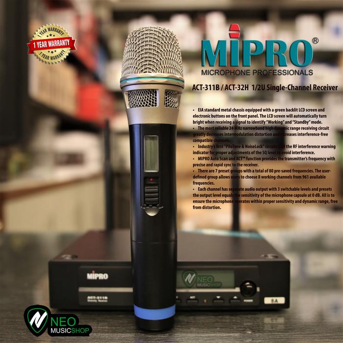 Jual MIPRO ACT-311B / ACT-32H Wireless Handheld Microphone - Kota ...