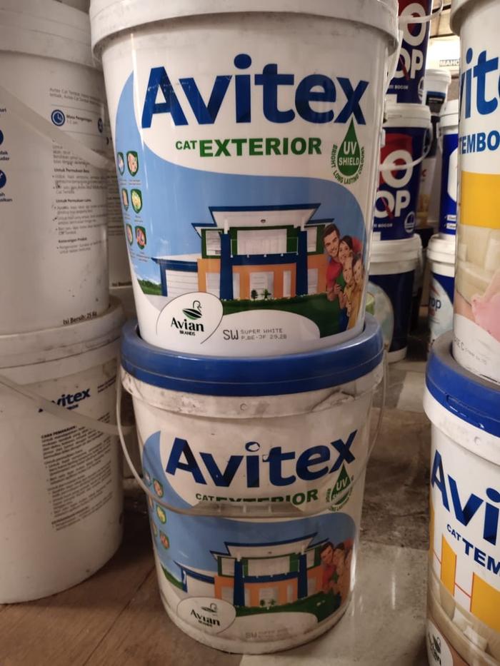 Jual Cat Tembok Avitex Exterior 25kg Super White / Cat Tembok Luar ...