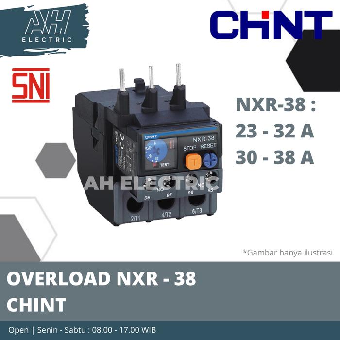 Jual Thermal Overload Relay CHINT NXR-38 NXR38 - 23-38A - 23 - 32A ...