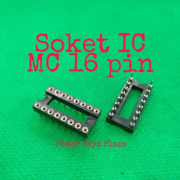 Jual MC soket socket 16pin IC MC 16pin socket soket ic bulat 16 pin ...