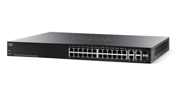 Jual Cisco SF350-24 24-Port 10/100 + 2 Combo SFP Managed Switch ...