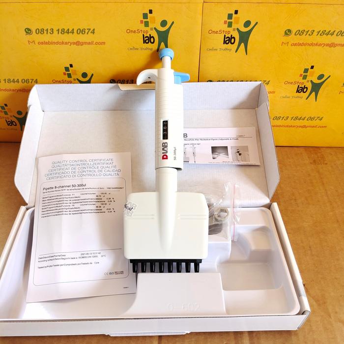 Jual DLAB Micropipette multi channel 50-300 uL mikropipet 8 channel ...