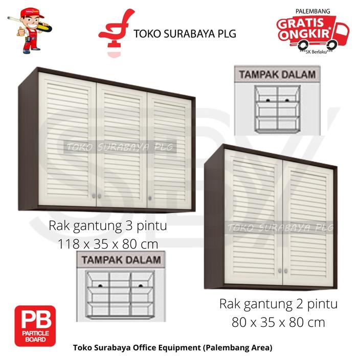 Jual Lemari Gantung Kantor Lemari Atas Rak Gantung Kitchen Set Viral 2P ...