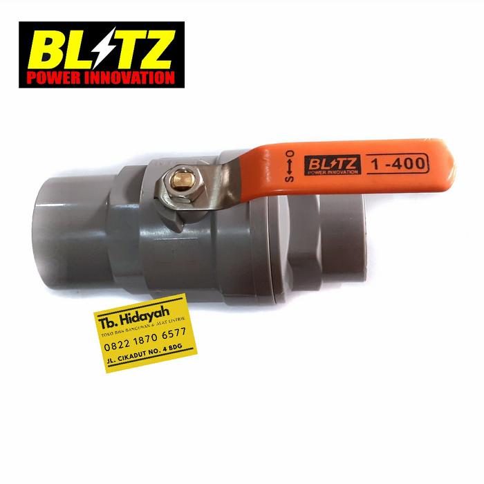 Jual Ballvalve 1/2 inchi BLITZ Stop kran 1/2 inch pvc gagang plat stainless - Kota Bandung ...