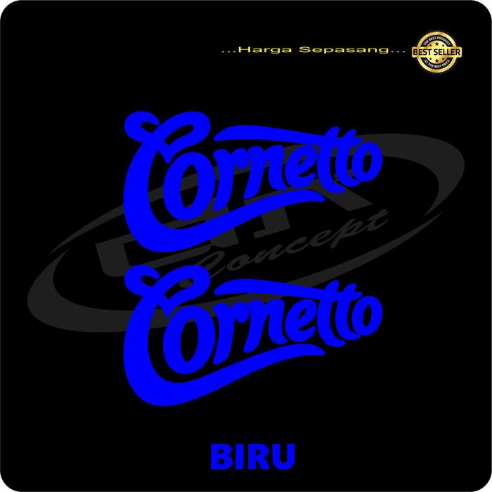 Jual Cutting Sticker Stiker Corneto CORNETTO Viral Logo Hologram Motor ...
