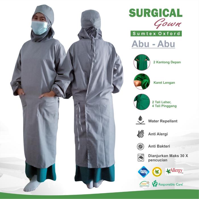 Promo APD Gown Surgical Bahan Kain Water Repellant Oxford Sumtex High ...