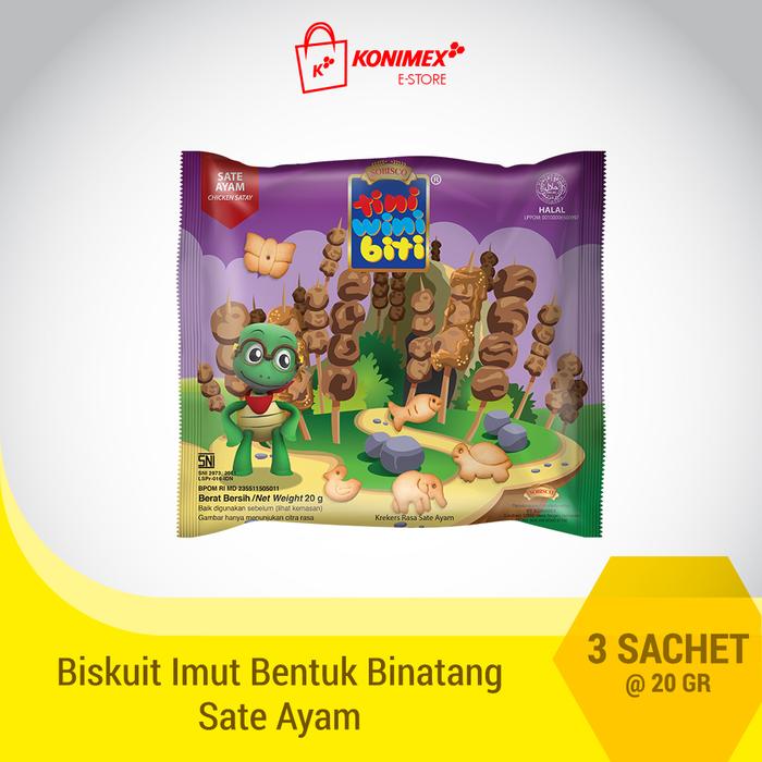 Promo Tini Wini Biti Biskuit Anak Sate Ayam 30 g bentuk binatang 3 ...