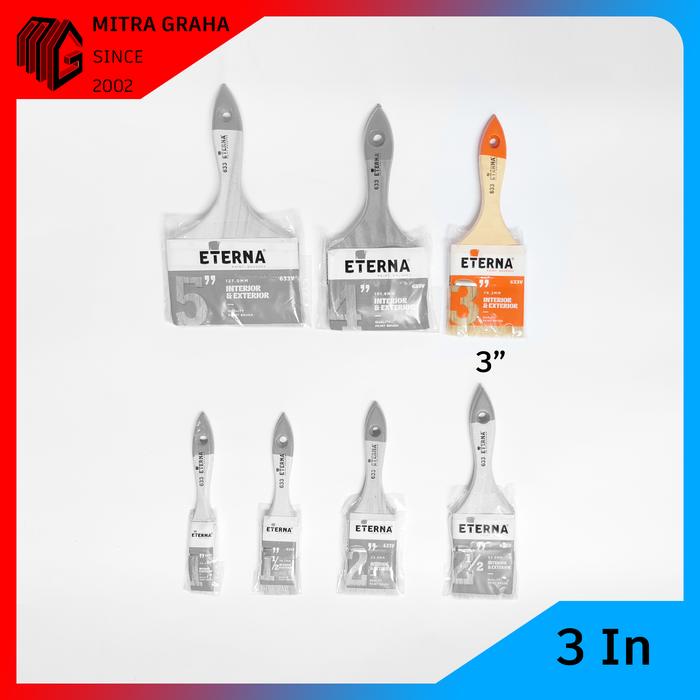 Jual Kuas Cat Tembok / Minyak Eterna 633 3" 3 inch / dim - Kota ...