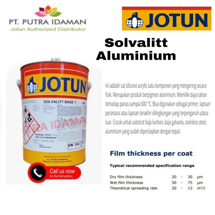 Jual JOTUN CAT TAHAN PANAS / SOLVALITT ALUMINIUM 5 LITER /CAT TAHAN ...