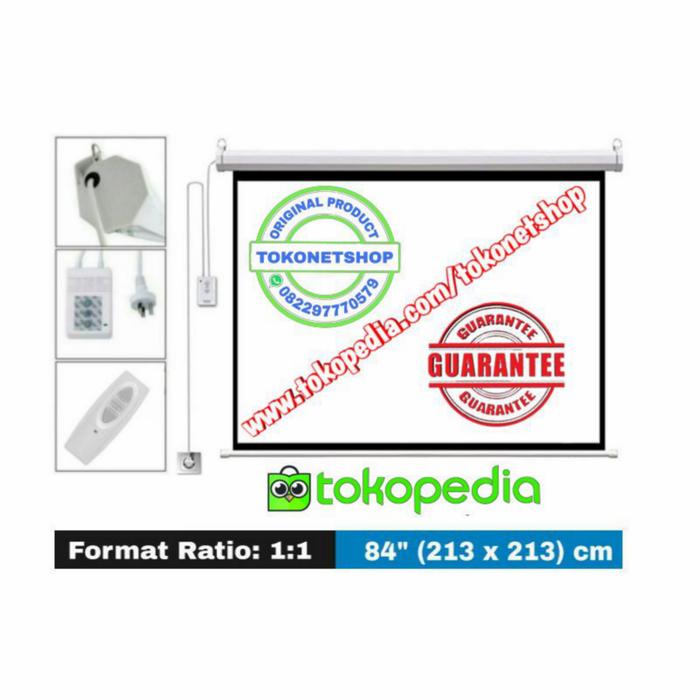 Jual Screen Motorized 84" (2 Meter 13 cm) Layar Proyektor Elektrik 84 ...