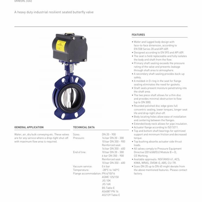Jual KEYSTONE Butterfly Valve GRW 3 inch NBR seat - Kota Surabaya ...