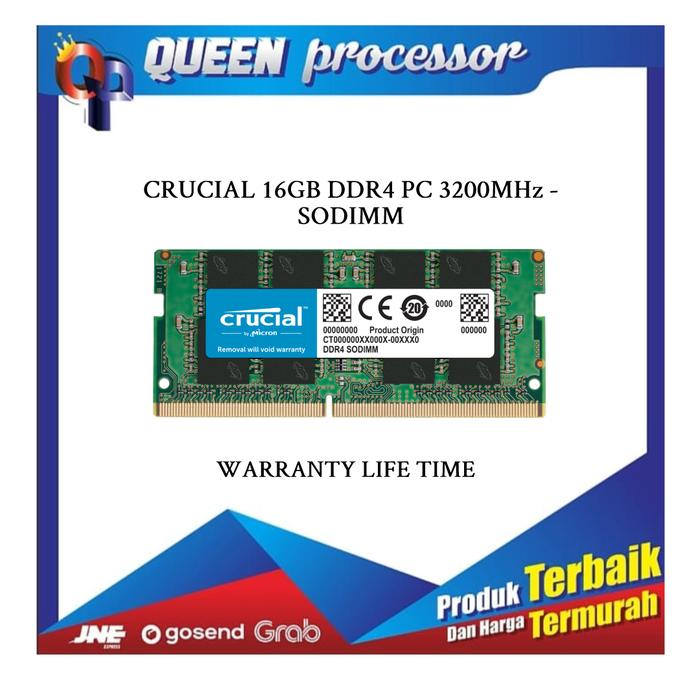Jual RAM CRUCIAL DDR4 16GB PC 3200Mhz SODIMM WARRANTY LIFE TIME ...