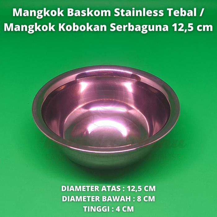 Jual Mangkok Baskom Stainless / Mangkok Kobokan/ Nasi tim Serbaguna 12 ...