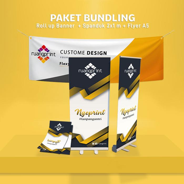Jual PAKET BUNDLING-Roll up Banner ,Spanduk 2x1m, Flyer HVS A5 ...