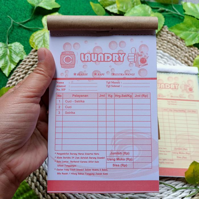 Jual NOTA LAUNDRY/NOTA LAUNDRY TANPA RANGKAP MURAH/NOTA LAUNDRY - Kab ...