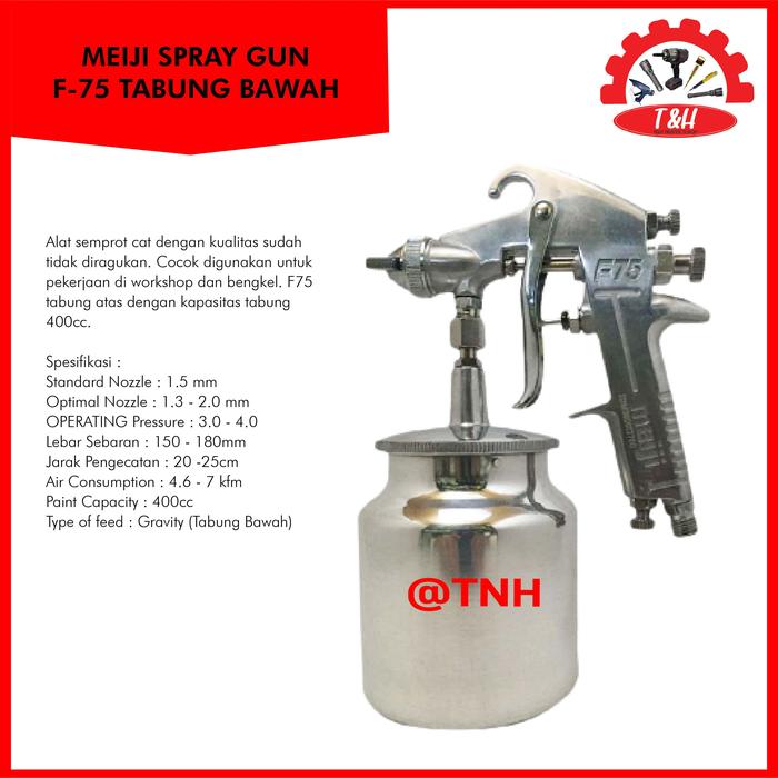 Jual Spray Panting Gun / Spit Cat MEIJI F75 Tabung Bawah | Spray Gun ...