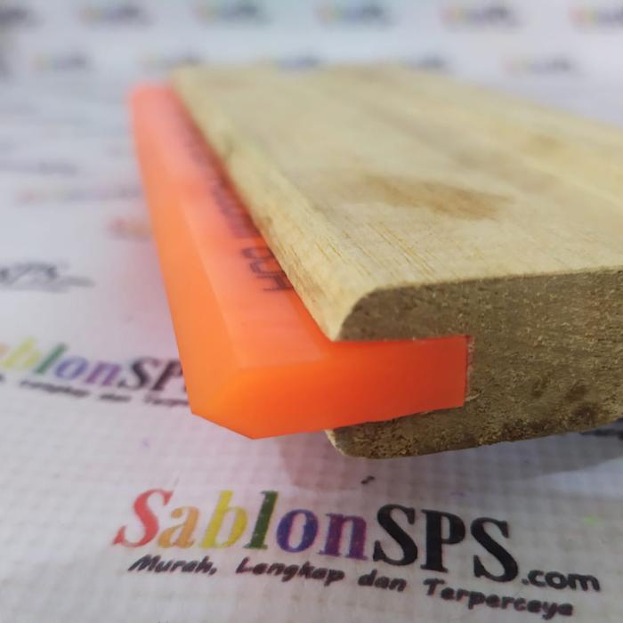 Jual RAKEL SABLON ORANGE LANCIP TAHAN SOLVENT SET GAGANG KAYU P. 20CM ...