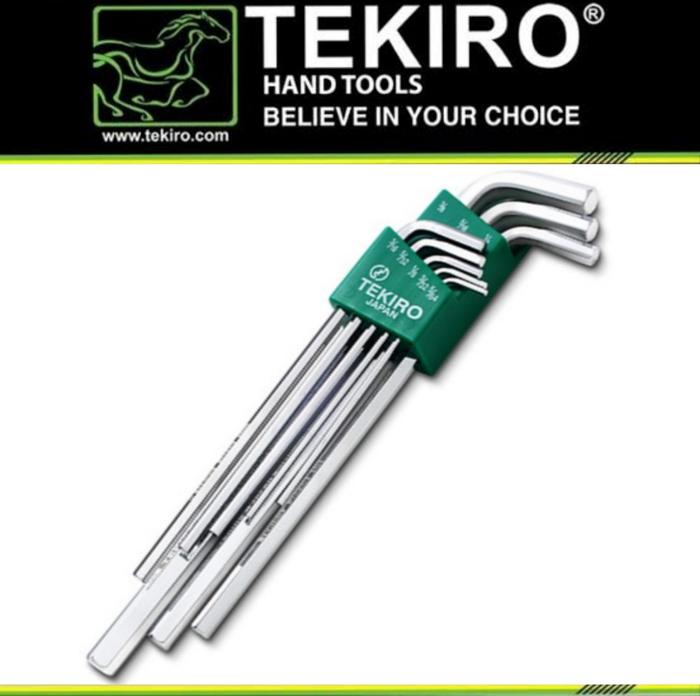 Jual TEKIRO Kunci L Set Inchi Panjang/Hexagon Key 5/64"-3/8" 8pcs HK ...