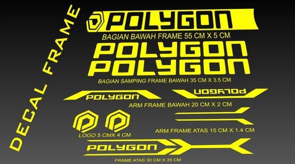 Jual stiker frame sticker decal sepeda polygon bisa custom pasti ready ...