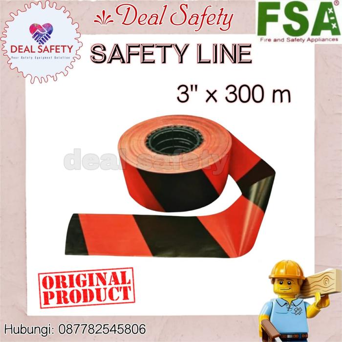 Jual Safety Line Garis Proyek Police Line 3"x300m Warna Merah Hitam ...