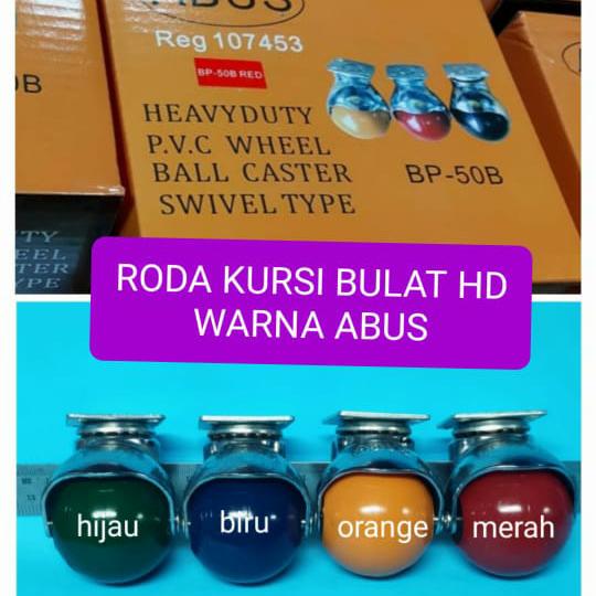 Jual roda kursi bulat 2 inchi heavy duty ada 5 warna pilihan,(4pcs ...