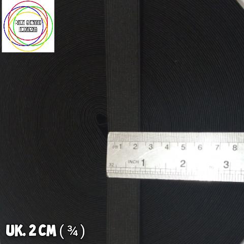 Jual Karet tebal / Pita karet double col.hitam & putih per meter - hitam 5cm - Kota Tangerang ...