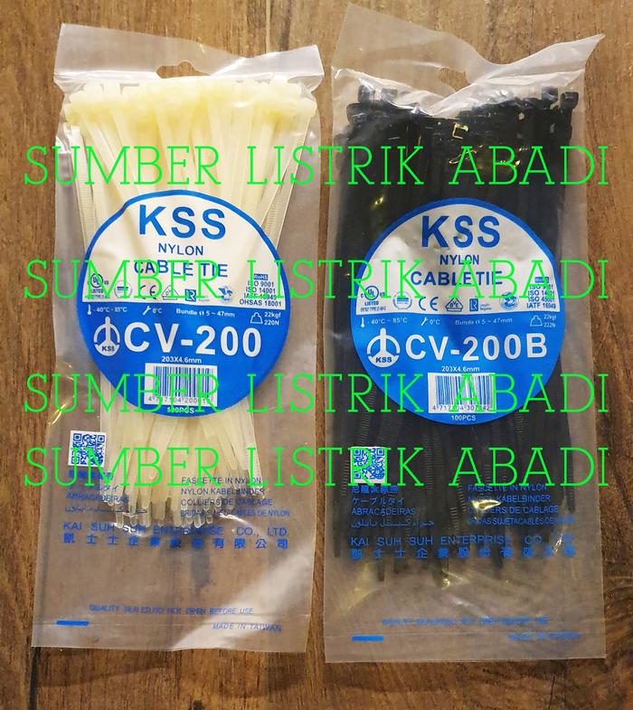 Jual Kabel Ties KSS CV 200 isi 100pcs (hitam/ putih) - Putih - Jakarta Barat - Sumber Listrik ...
