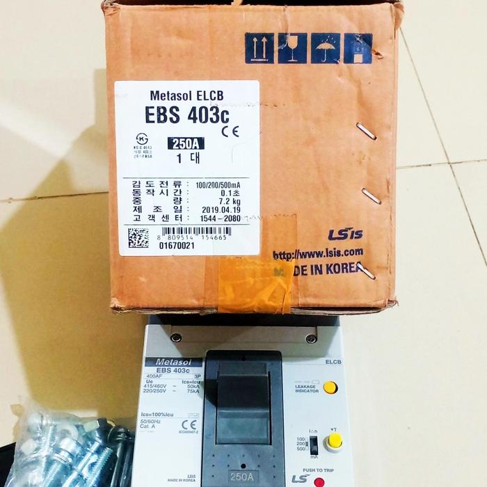 Jual MCCB LS ELCB EBS 403c 250amper ORIGINAL KOREA - Kab. Tangerang - apipautomation | Tokopedia
