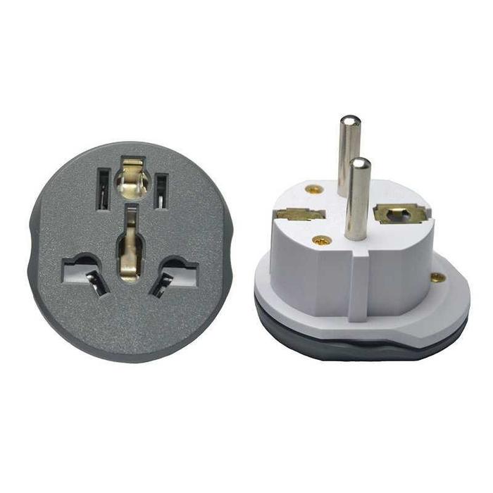 Jual Over Steker 16A Colokan EU M Plug Kaki 2 to Universal Adapter AU ...