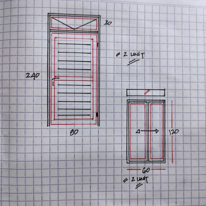 Jual custom pintu dan jendela inkalum 3 inch hitam - Kota Depok ...