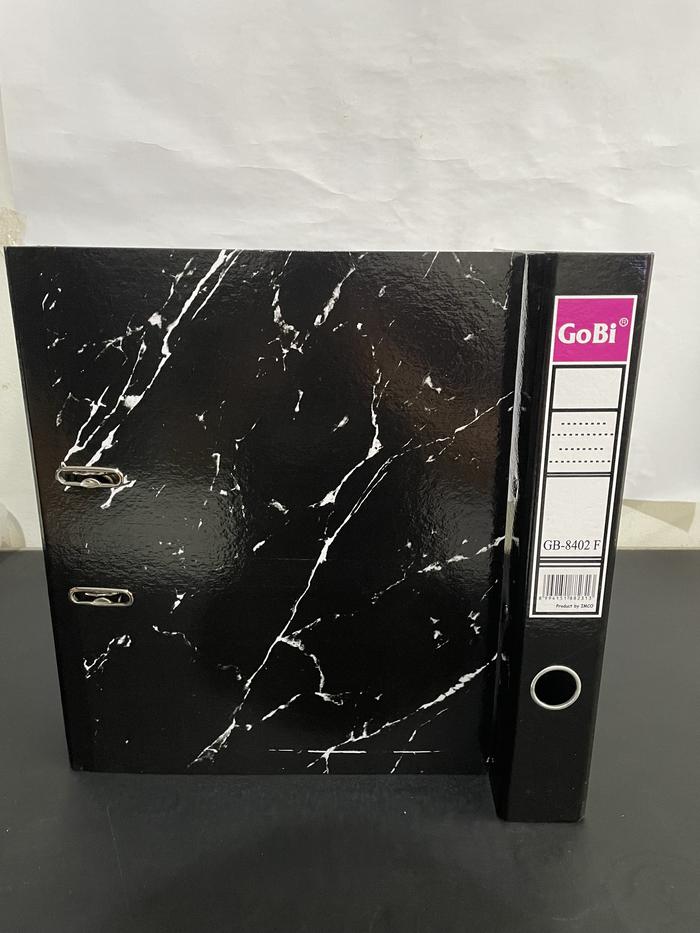 Jual GOBI 8401 / GOBI 8402 ORDNER Folio 2 Ring Black Lever Arch File ...