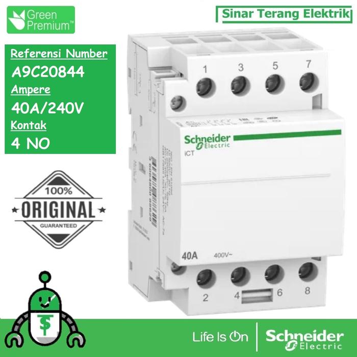 Jual Contactor Din iCT 4P 40A 4NO A9C20844 Schneider Electric Acti9 ...