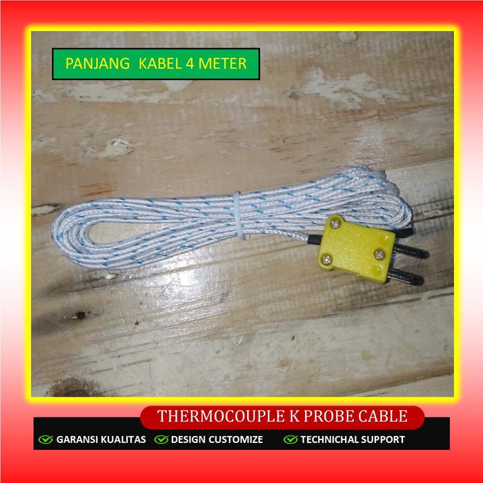 Jual SENSOR THERMOCOUPLE TYPE K PORTABLE MODEL KABEL - 4 meter - Kab ...