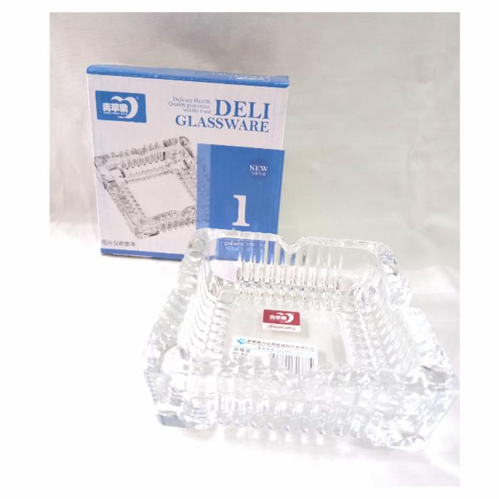 Jual Asbak Rokok Kaca / Glass Cigarette Ashtray, Asbak Beling Segi Uk ...