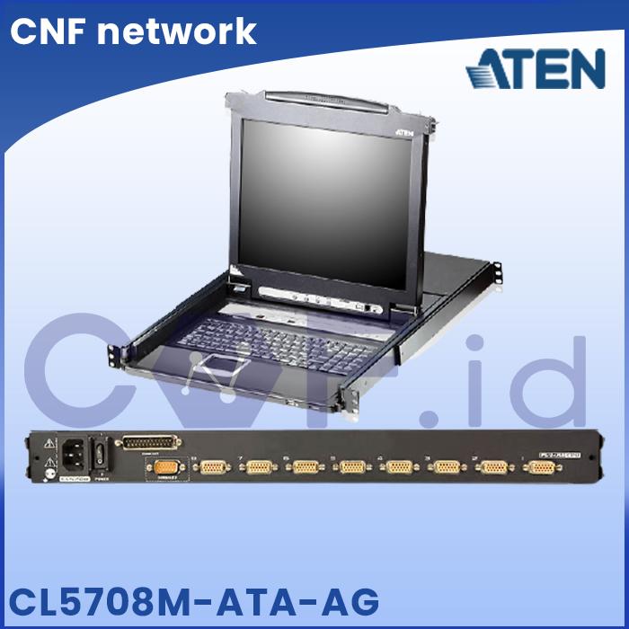 Jual Aten 8-Port PS/2-USB VGA Single Rail LCD KVM Switch CL5708M-ATA-AG ...