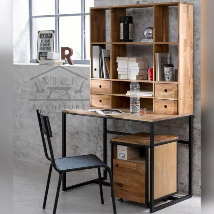 Jual workbench kayu jati meja belajar meja kantor luxury - Kab. Jepara ...