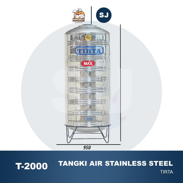 Jual Tangki Air Stainless Steel Tirta T 2000 PK Tandon Toren Air ...