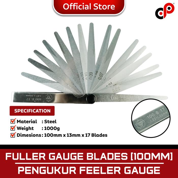 Jual Fuller Gauge Blades | Feeler Gauge | 17 Blades | 100, 200, 300 mm ...