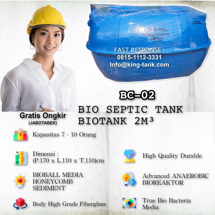 Jual TANGKI BIO Septic Tank BIOFIL BIOTANK 2000 Liter / 2 m3 - Jakarta ...