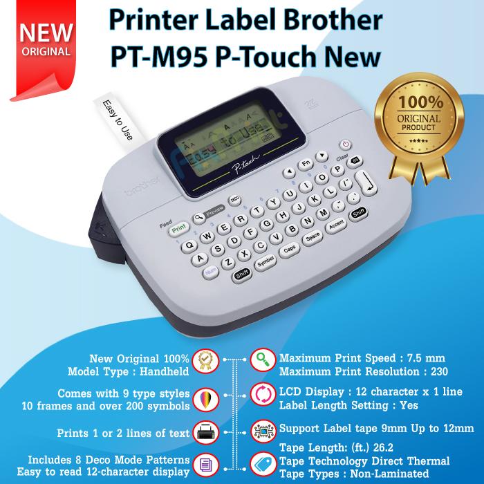 Jual Brother Label Printer PTouch PT-M95 Portable Handy Label Maker ...