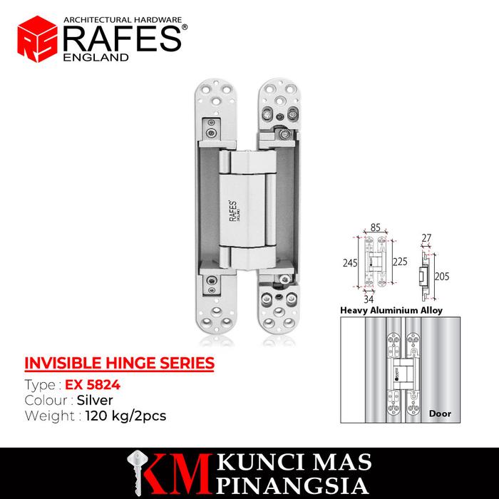 Jual Engsel Pintu / Invisible Hinge / 5824 / RAFES ORIGINAL - Jakarta ...