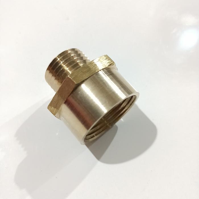 Jual Neple sok sambung Kuningan drat luar 1/2"inch x drat dalam 3/4"inch - Kota Tangerang ...