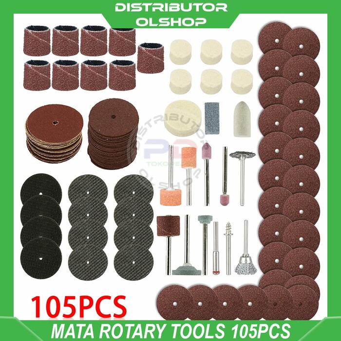 Jual Kepala Mata Bor Mini Gerinda Grinda Mini Drill Rotary Tool 105Pcs ...