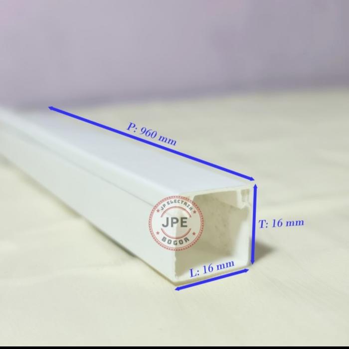Jual Kabel Duct/Duct Protector/Wiring Duct 16x16 mm Panjang 96cm Putih ...