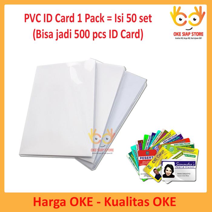 Jual Bahan PVC ID Card | Kertas Pvc ID Card 1 Pack isi 50 set - Jakarta ...