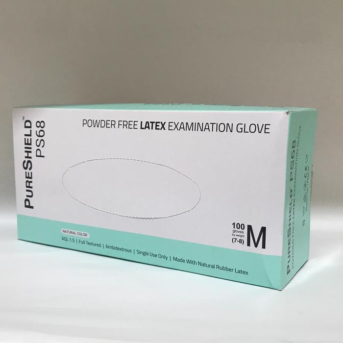 Jual PURESHIELD PS68 POWDER FREE LATEX EXAMINATION GLOVE size M, isi ...