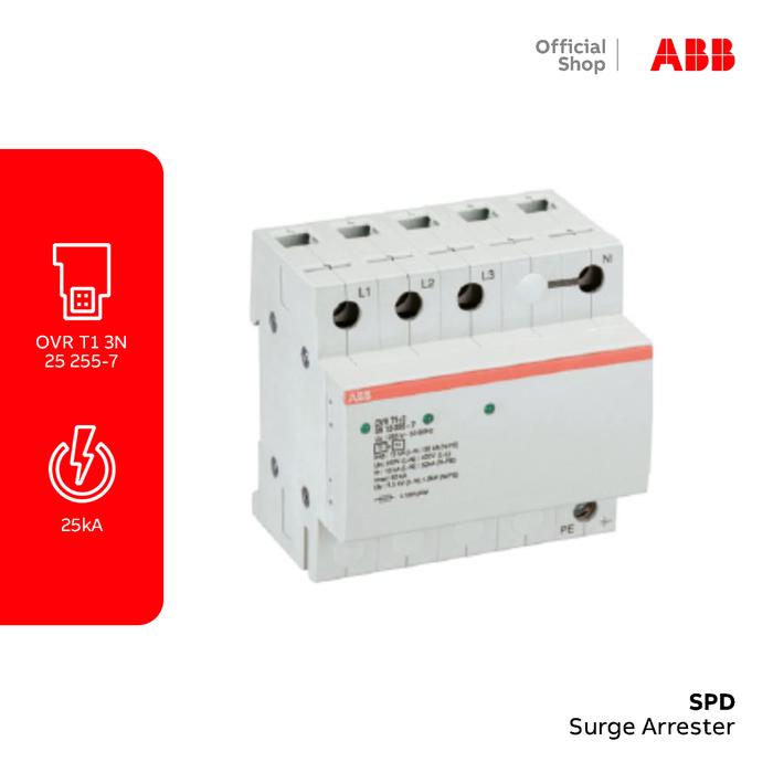 Promo ABB SURGE ARRESTER 3P+N 25kA OVR T1 3N 25 255-7 2CTB815101R8800 ...