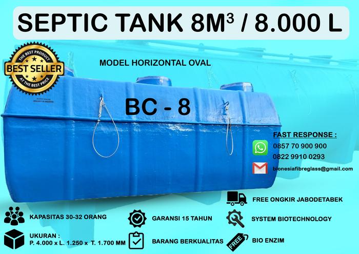 Jual Septic Tank BIOTECH Tipe BC-8 ukuran 8M3 / Kapasitas 8000 Liter ...