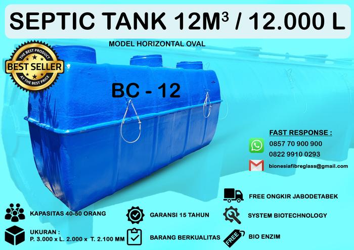 Jual Septic Tank BIOTECH Tipe BC-12 ukuran 12M3 / Kapasitas 12.000 ...