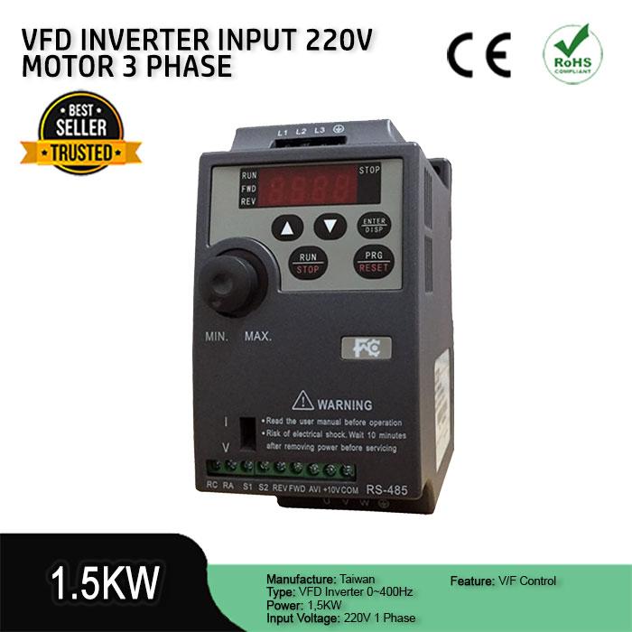 Jual Variable Speed Inverter VFD 1,5KW input 1 phase 220V Output 3 phase - Kota Tangerang ...